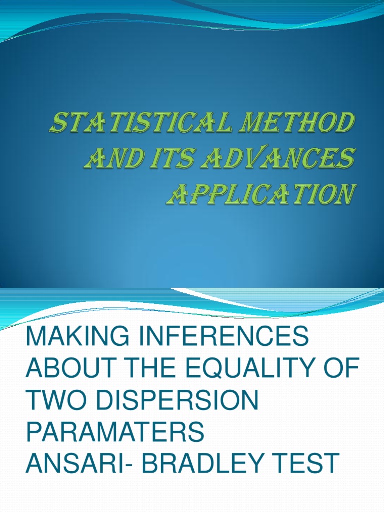 Ansari-Bradley Test | PDF | Cardiac Muscle | Median