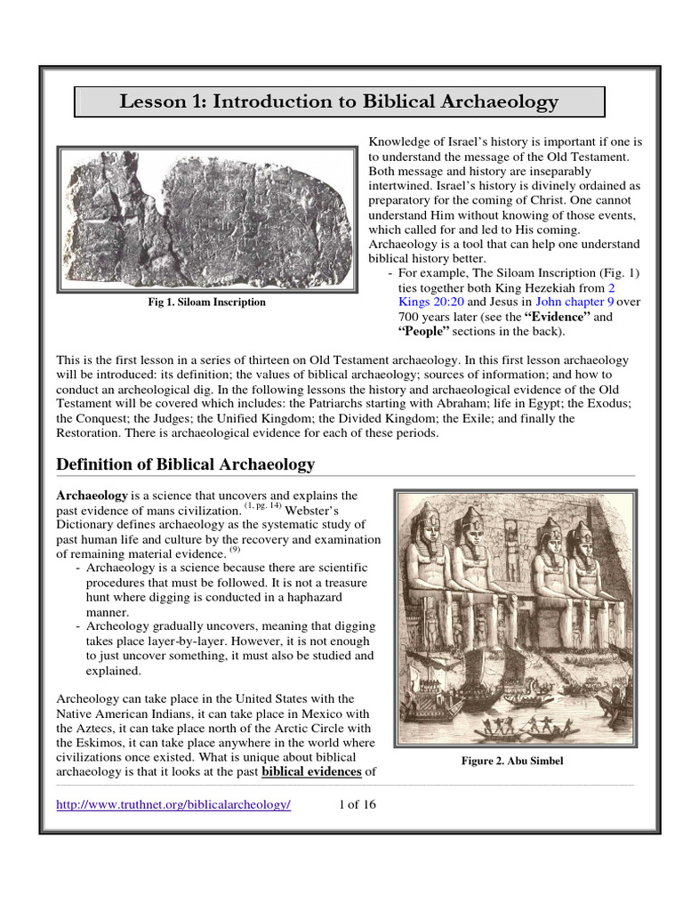 Introduction Biblical Archaeology | PDF | Isaac | Book Of Genesis