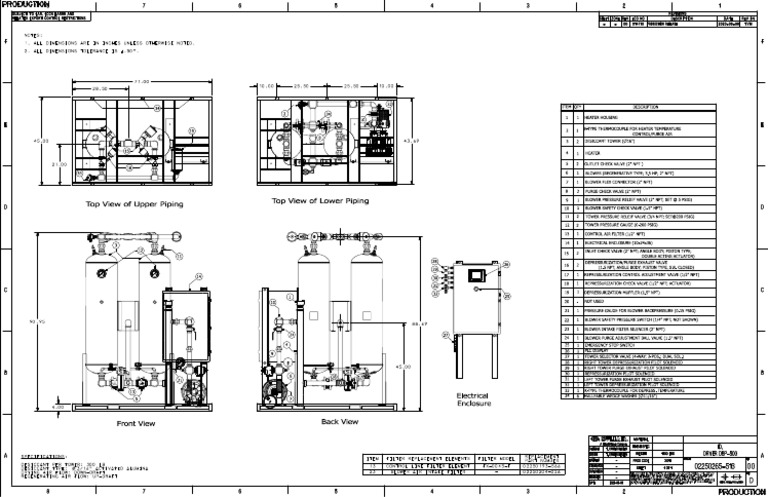 (DWG) ID Sullair DBP-500 Dryer (Drawing) | PDF