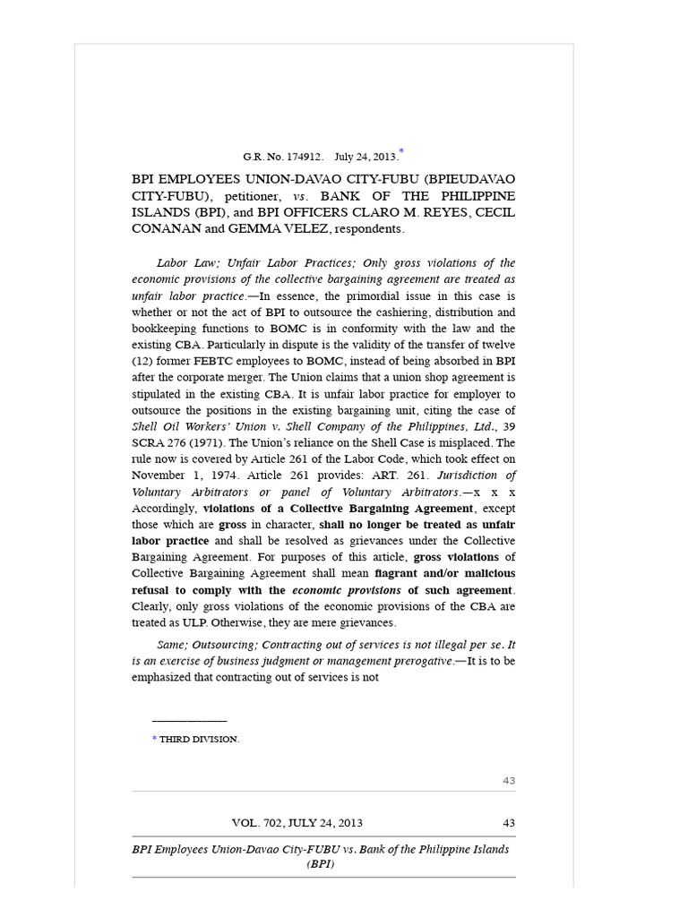 5 BPI Employees Union-Davao City-FUBU vs. Bank of The Philippine ...