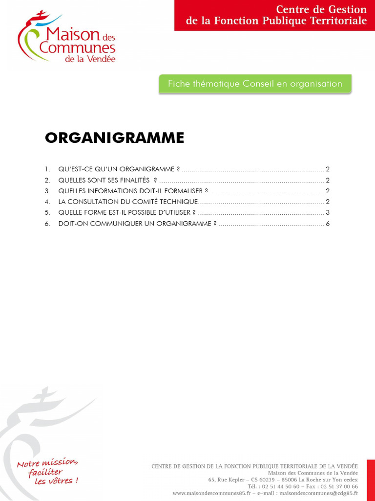 Fiche Thematique Organigramme (1) | PDF