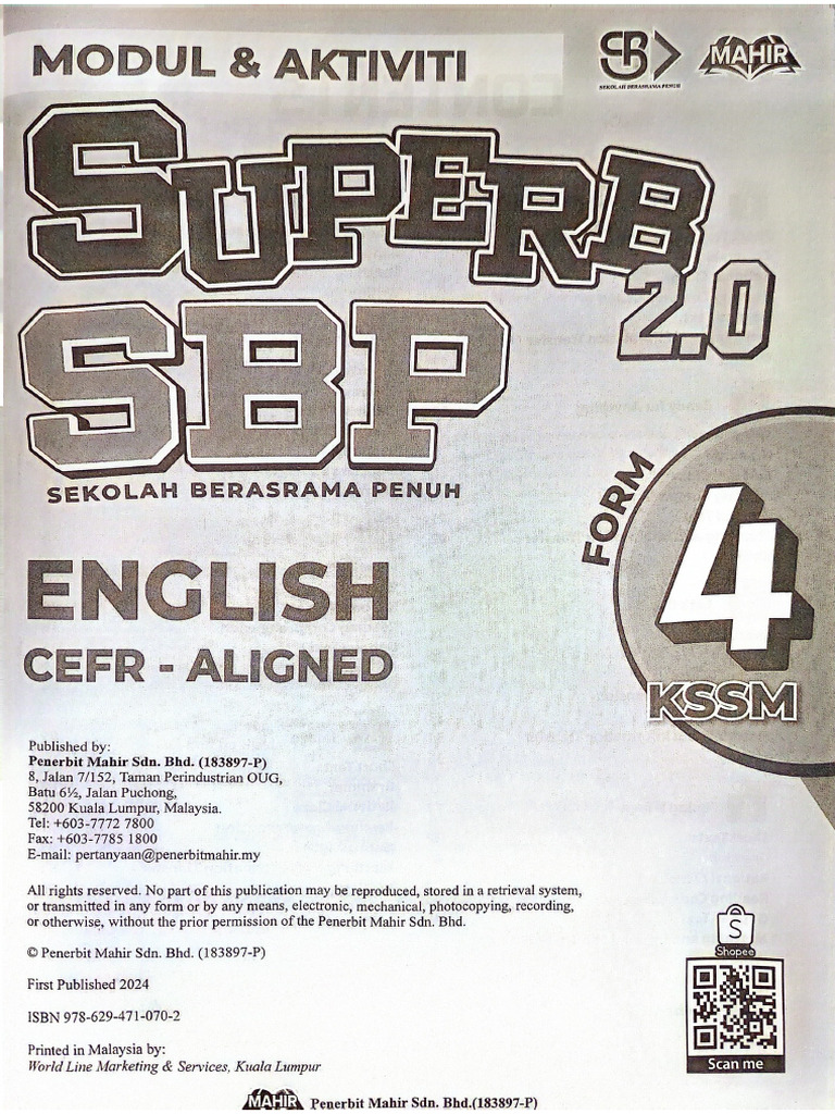 Mahir_Modul_&_Aktiviti_Superb_2_0_SBP_English_form_4_unit_1 | PDF