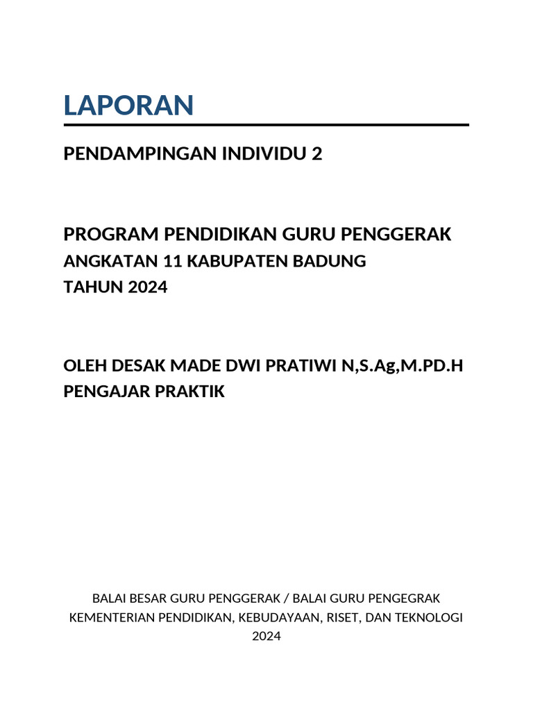 Laporan PI 2 PDF
