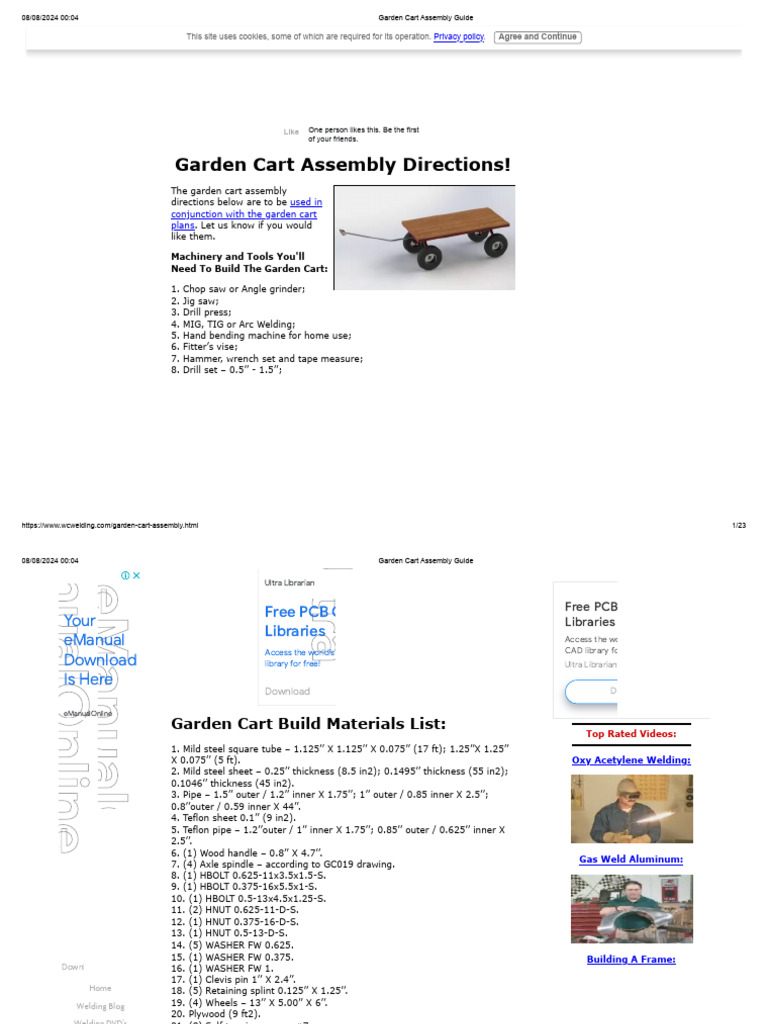 Garden Cart Assembly Guide | PDF
