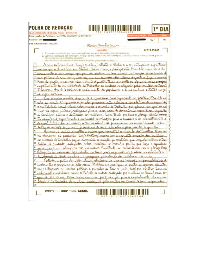 Redação Nota 1000 | PDF