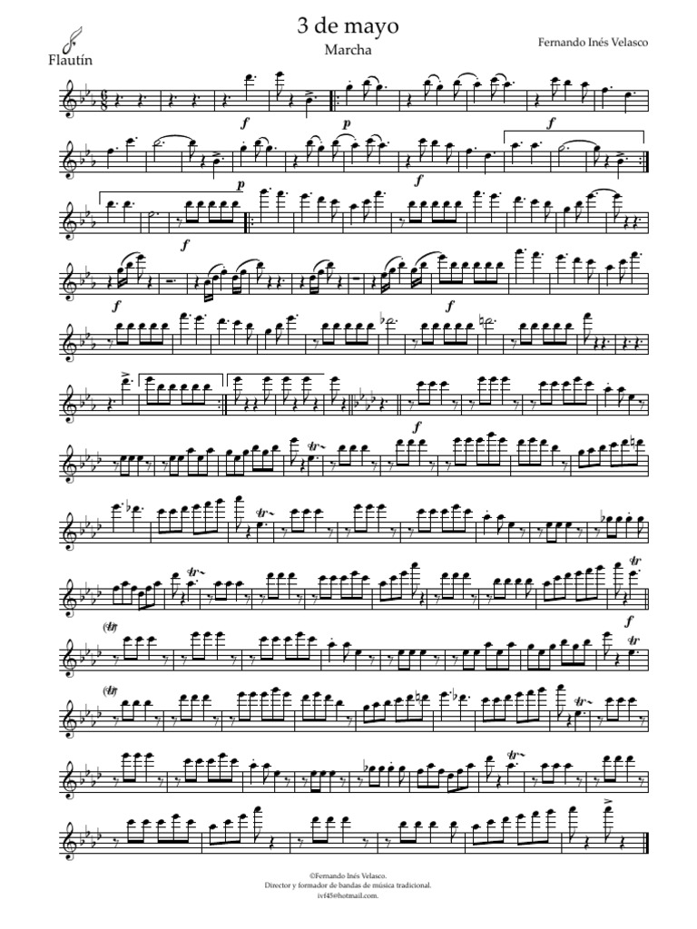 3 de Mayo-Marcha - Partes | PDF