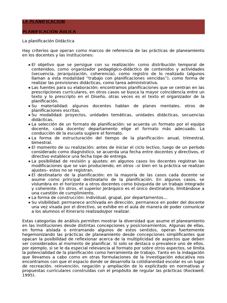 Clase Planificacion | PDF