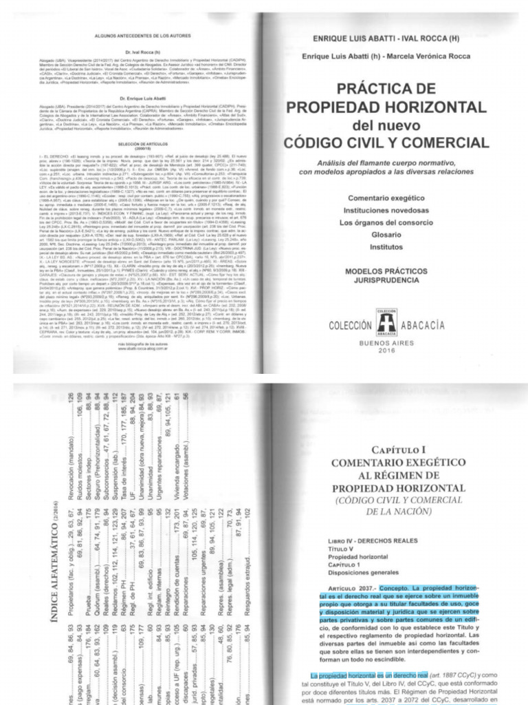 Abatti y Rocca. Propiedad Horizontal | PDF