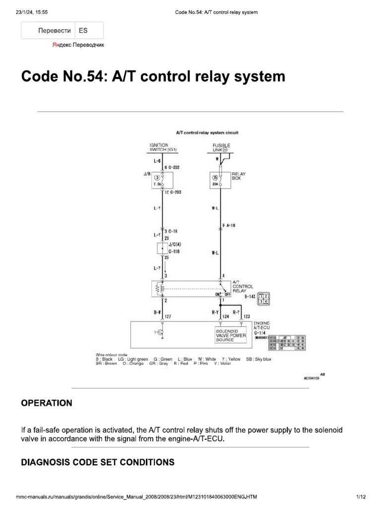 DTC 54 Lancer Cs6 | PDF