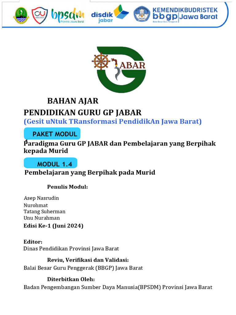 Materi Modul 1.4 Level 1 CGP Jawa Barat | PDF