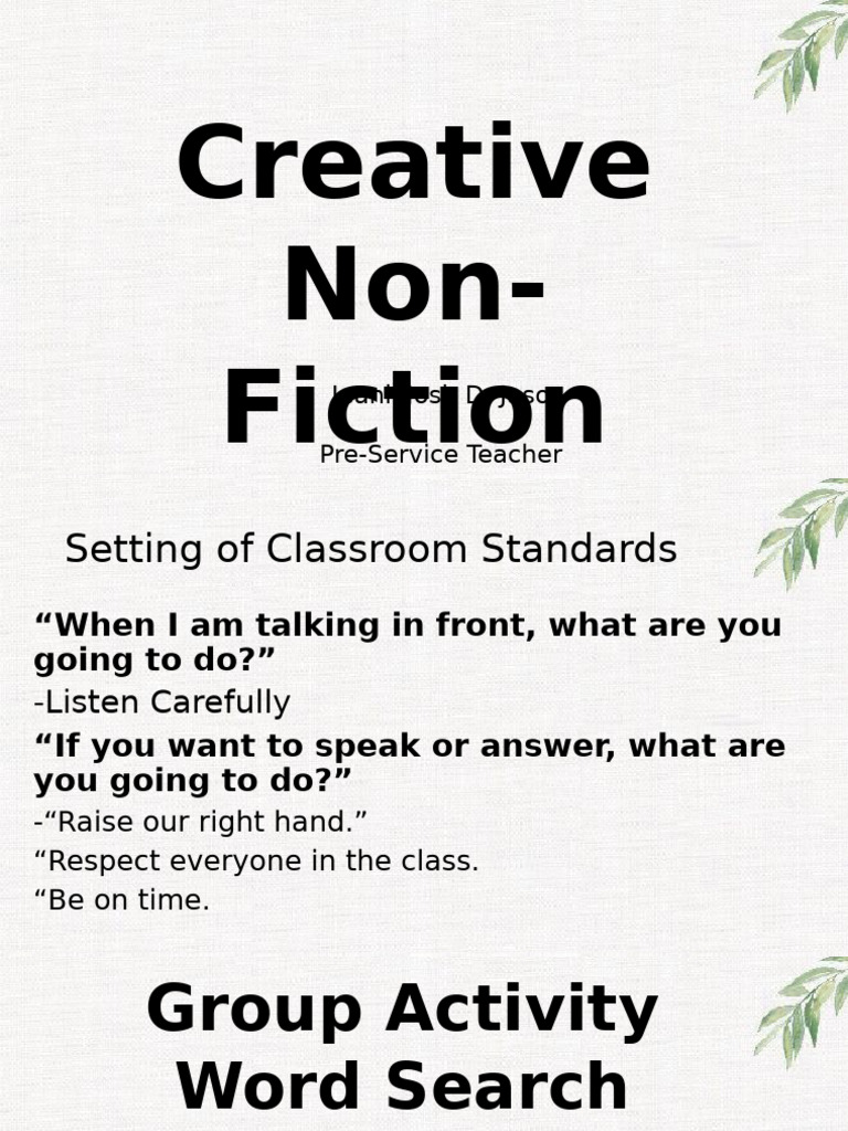 Elements of Non Fiction | PDF