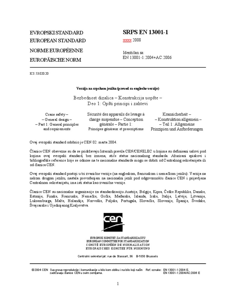 SRPS EN 13001-1- EN 13001_1_2004