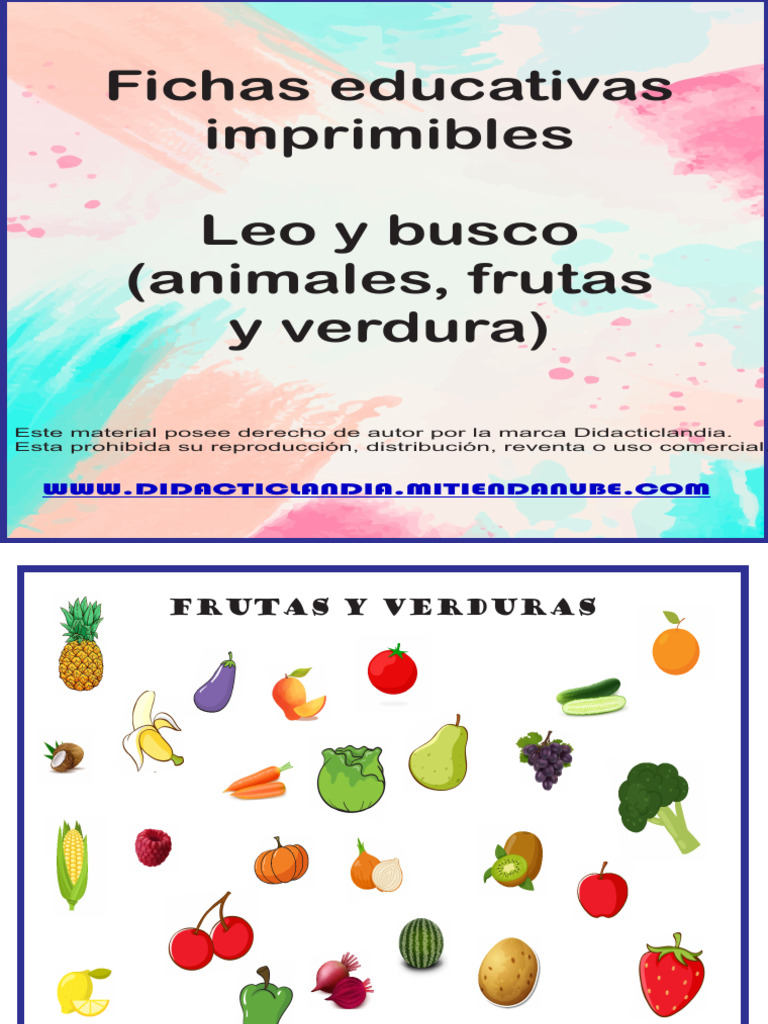 Leo y Busco (Animales, Frutas y Verduras) | PDF
