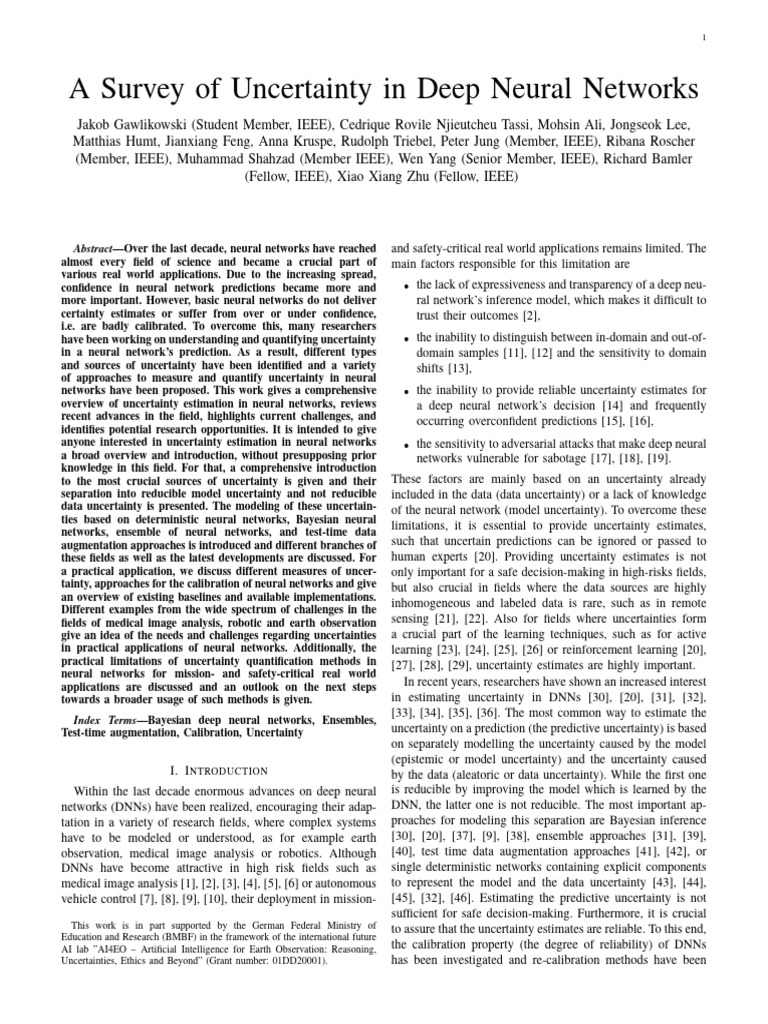 A Survey of Uncertainty in Deep Neural Networks | PDF