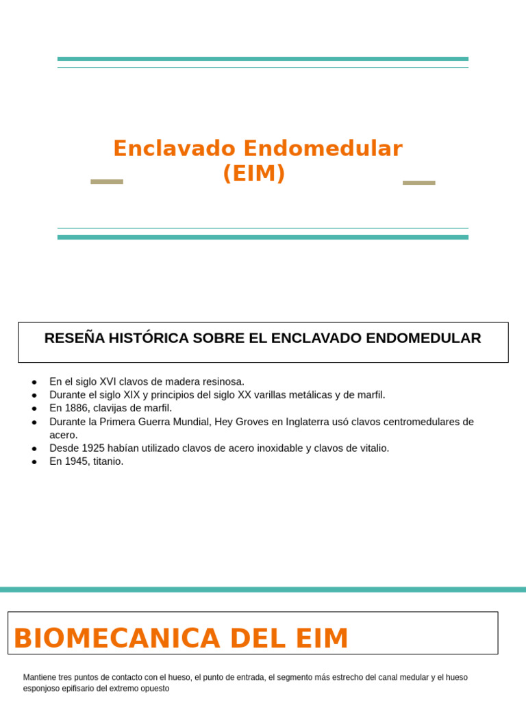 Enclavado Endomedular (EIM) | PDF