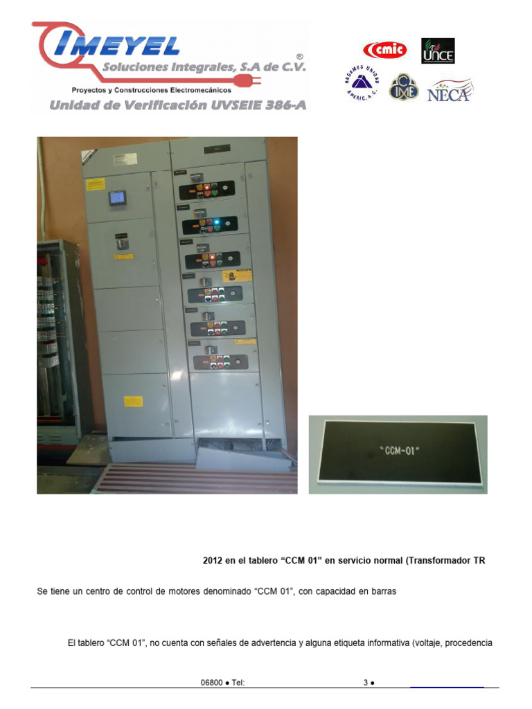 Tablero Normal CCM-01 TR3 (Diciembre-2017) | PDF