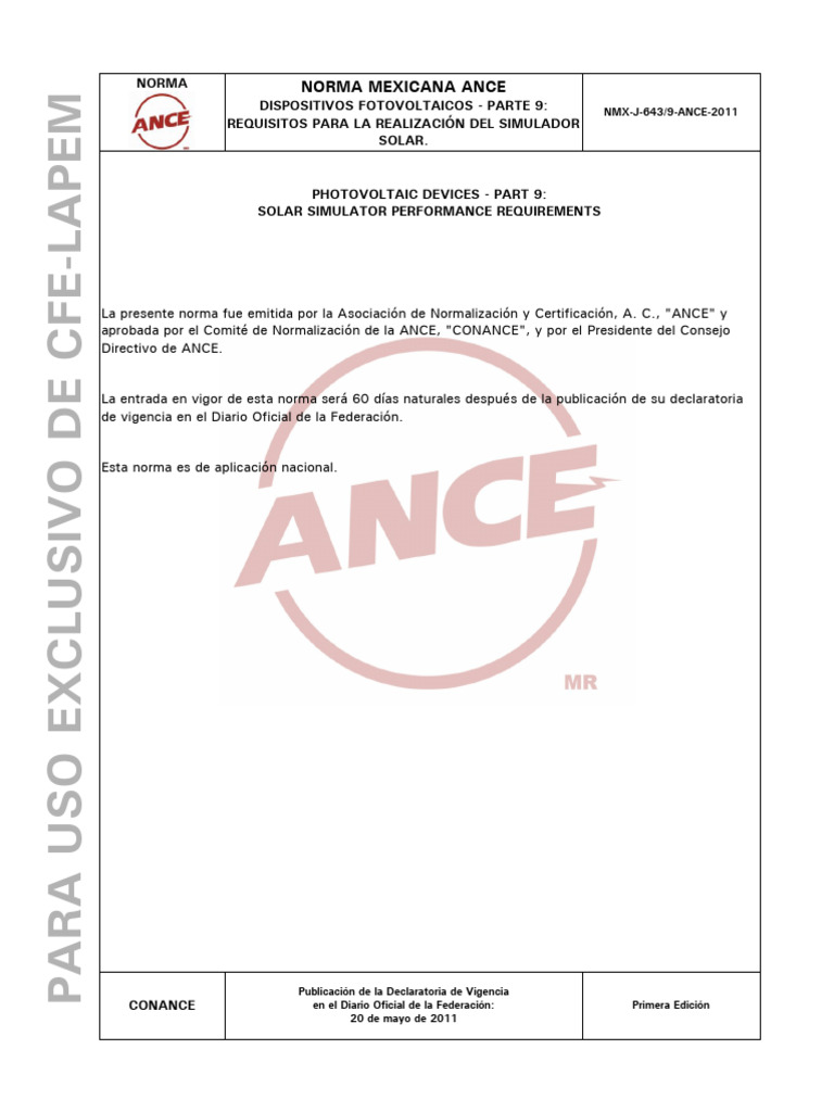 NMX J 643 9 Ance | PDF