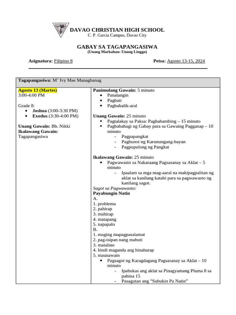 Gabay Sa Tagapangasiwa W3 | PDF