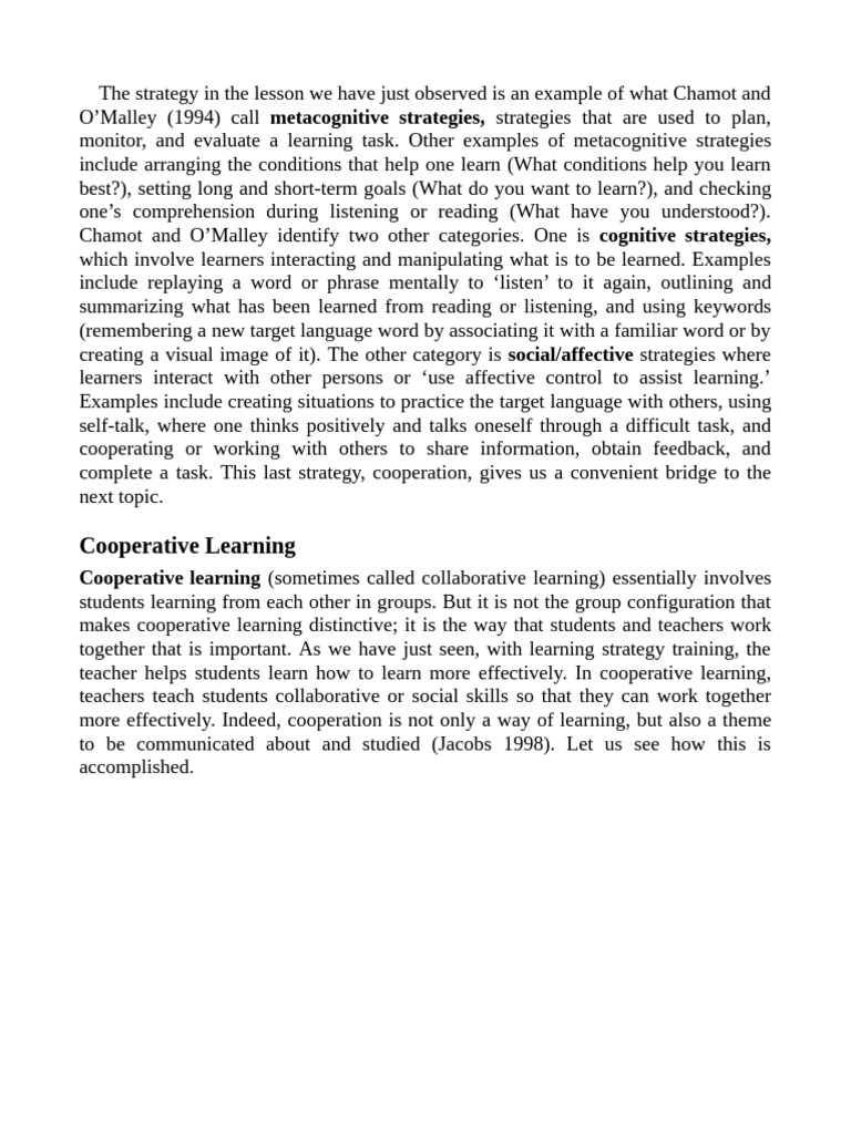 Cooperative Learning (DLF) | PDF