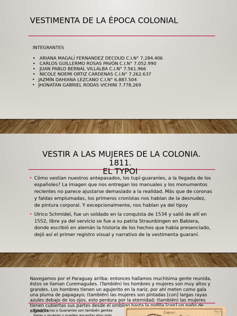 Vestimenta de La Época Colonial | PDF