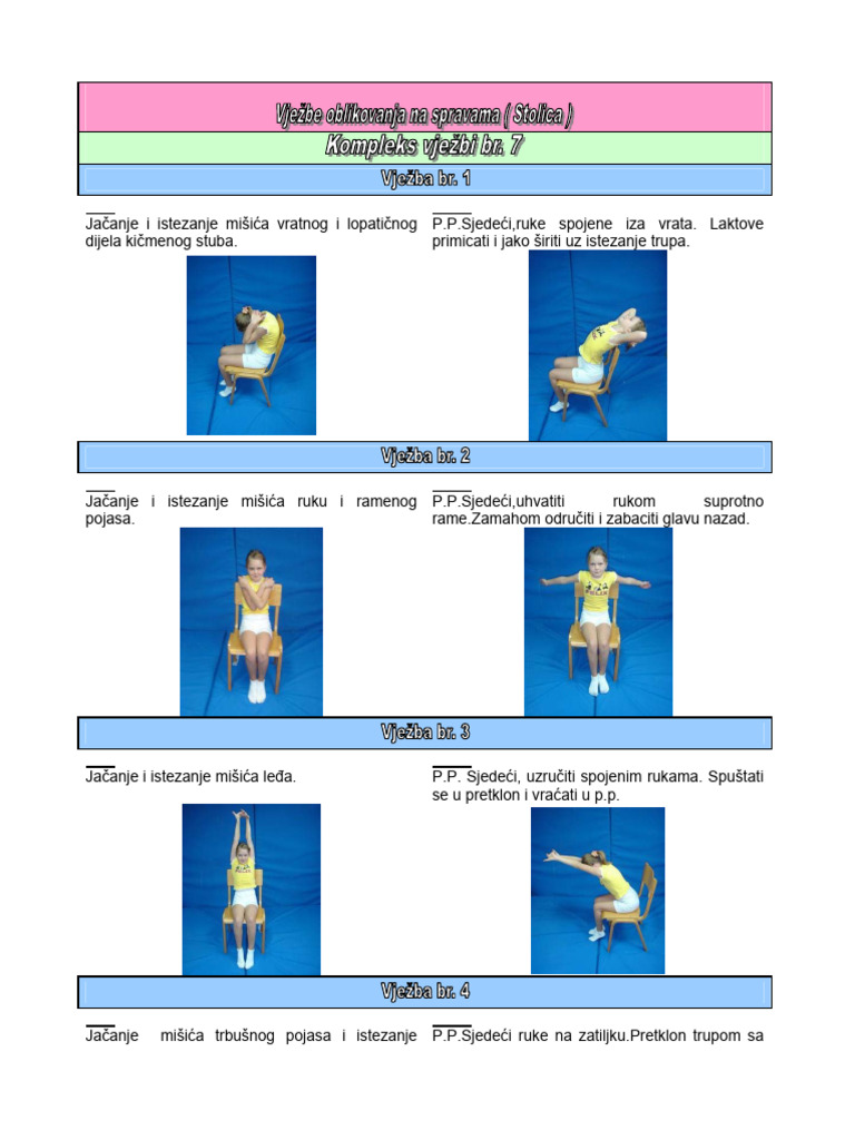 Vezbe Oblikovanja Na Stolicama | PDF