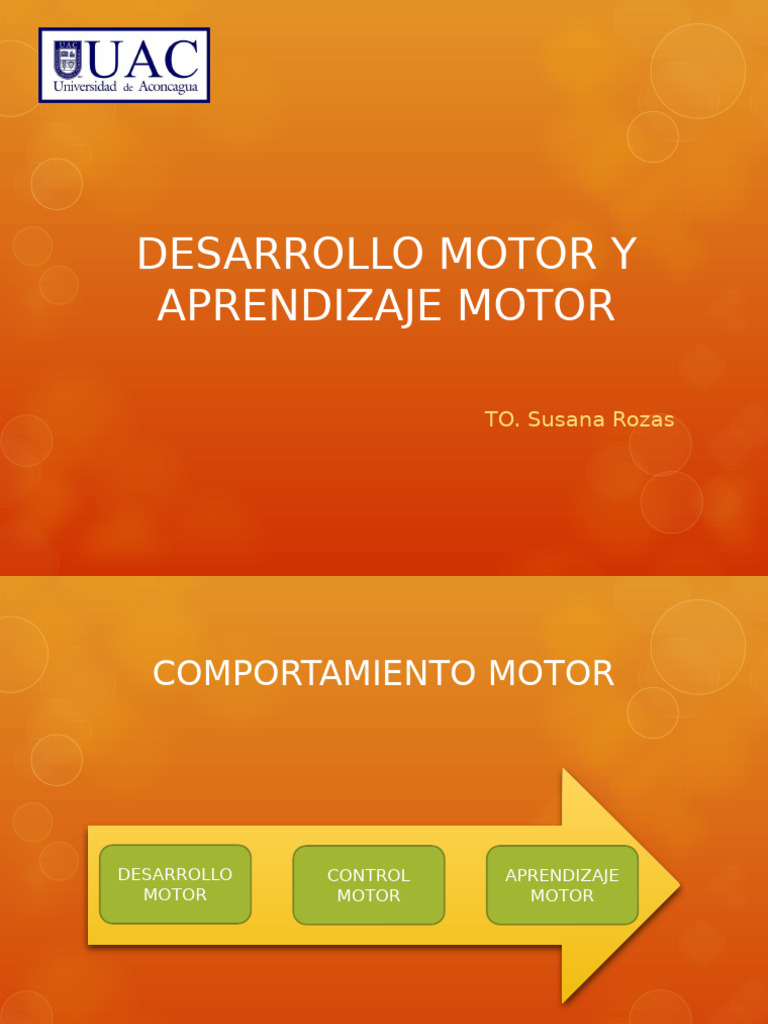 Desarrollo Motor y Control Motor | PDF