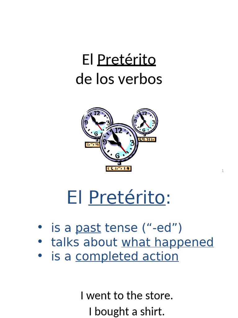 Preterito Indefinido Pdf