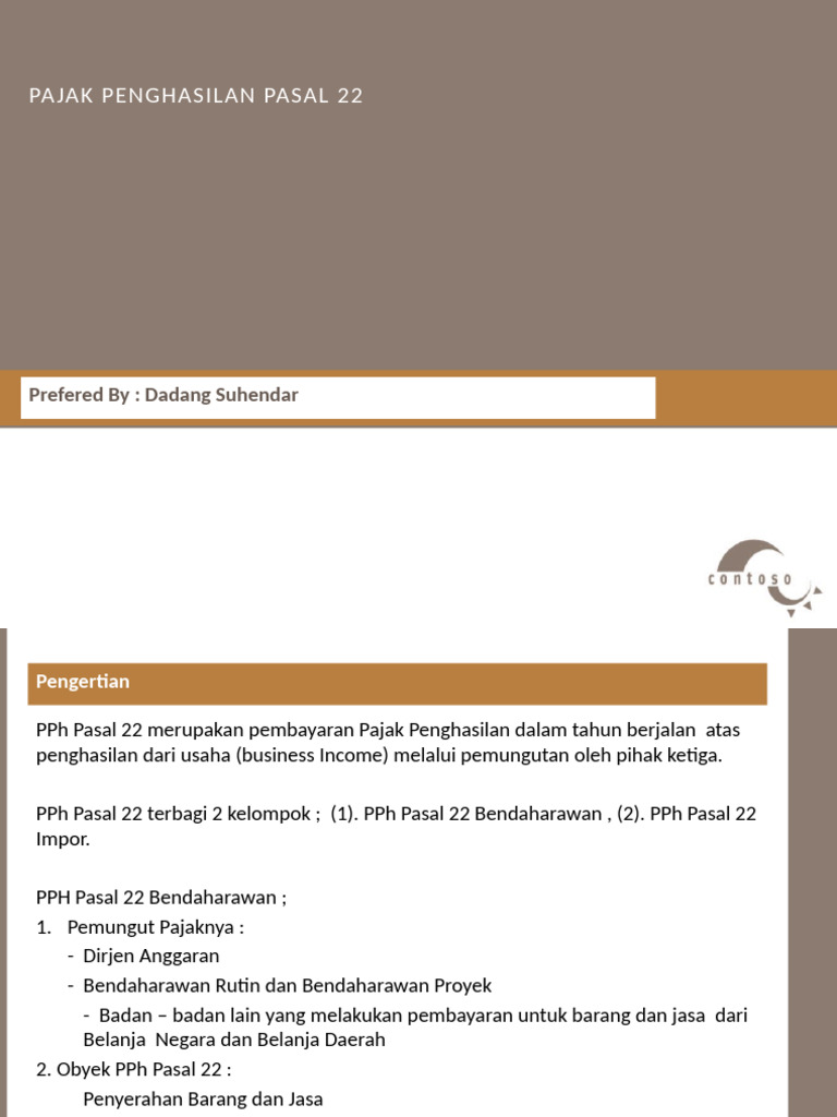 PPH PASAL 22 | PDF