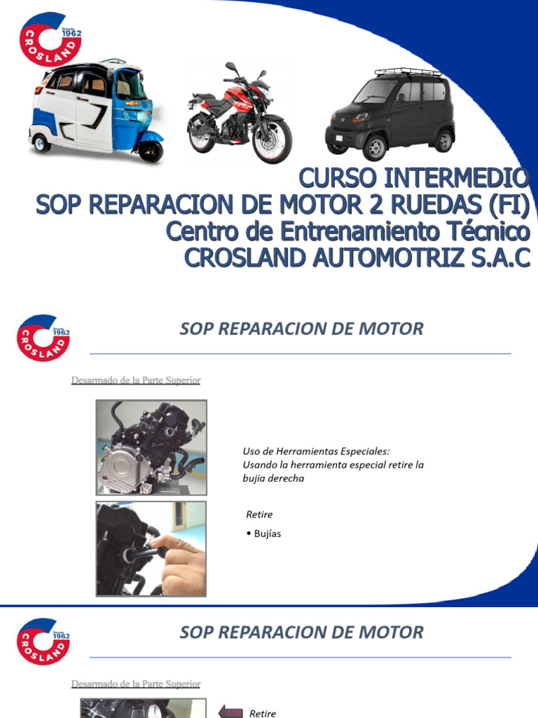 Sop Reparacion de Motor 2 Ruedas Fi | PDF