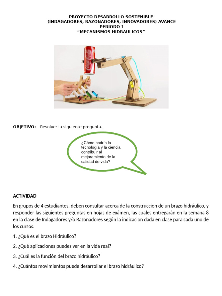 Avance Proyecto Desarrollo Sostenible Primer Periodo Septimo | PDF