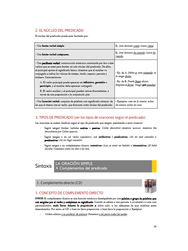 Complementos Del Predicado | PDF