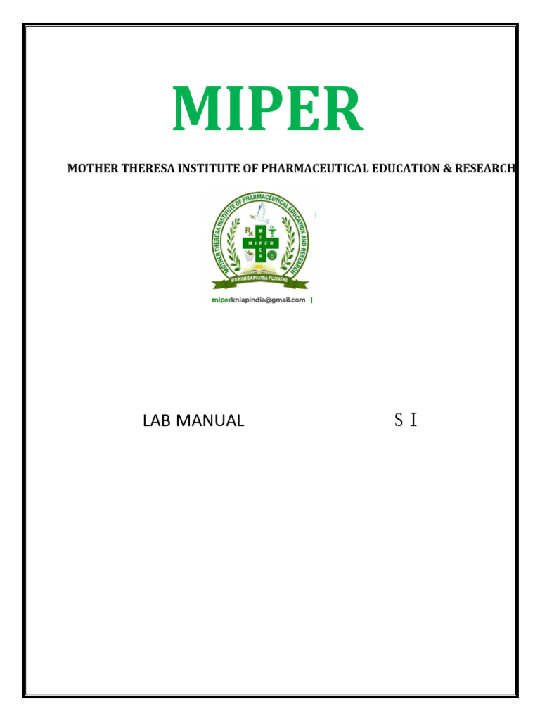 Miper Kurnool Pharmaceutics 1 | PDF