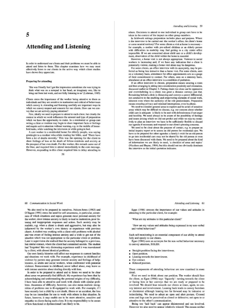 CHAPTER 5 Attending & Listening JOYCE LISHMAN-1 | PDF