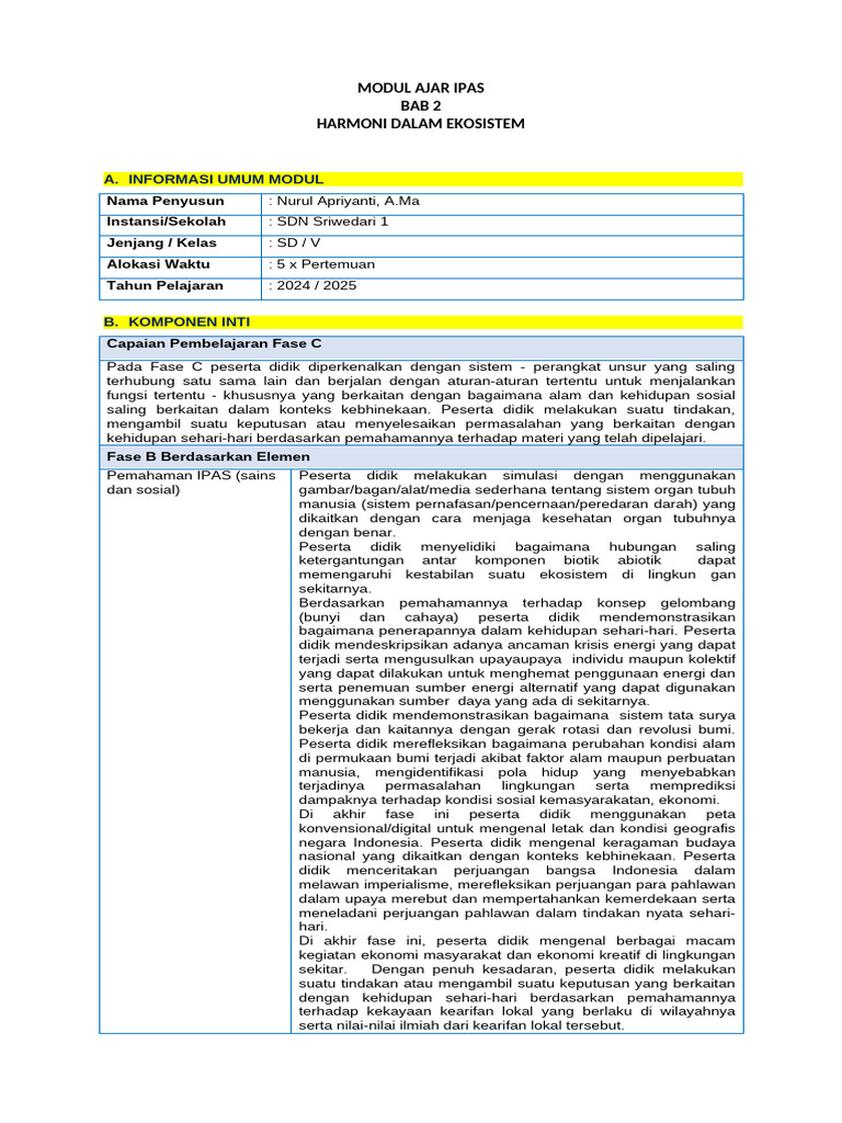 BAB 2 - MA IPAS Kls 5 | PDF