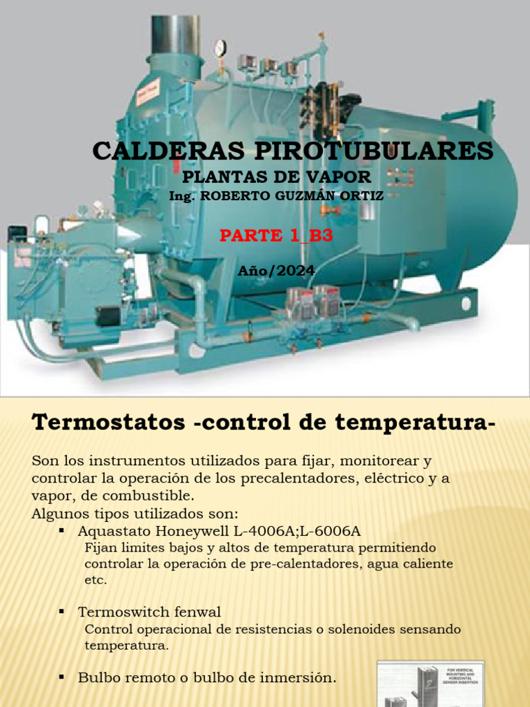 CALDERAS PIROTUBULARES, PARTE 1 - B3 Año - 2024 | PDF