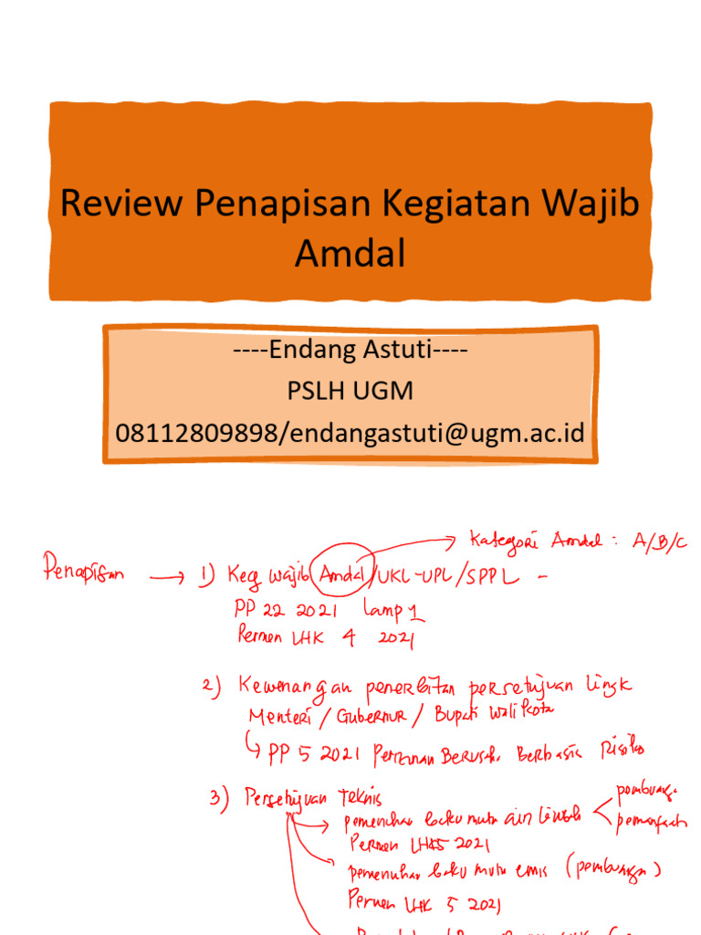 Review Penapisan Wajib Amdal Amdal Penyusun KLHK 83 10 Juli 2023 | PDF