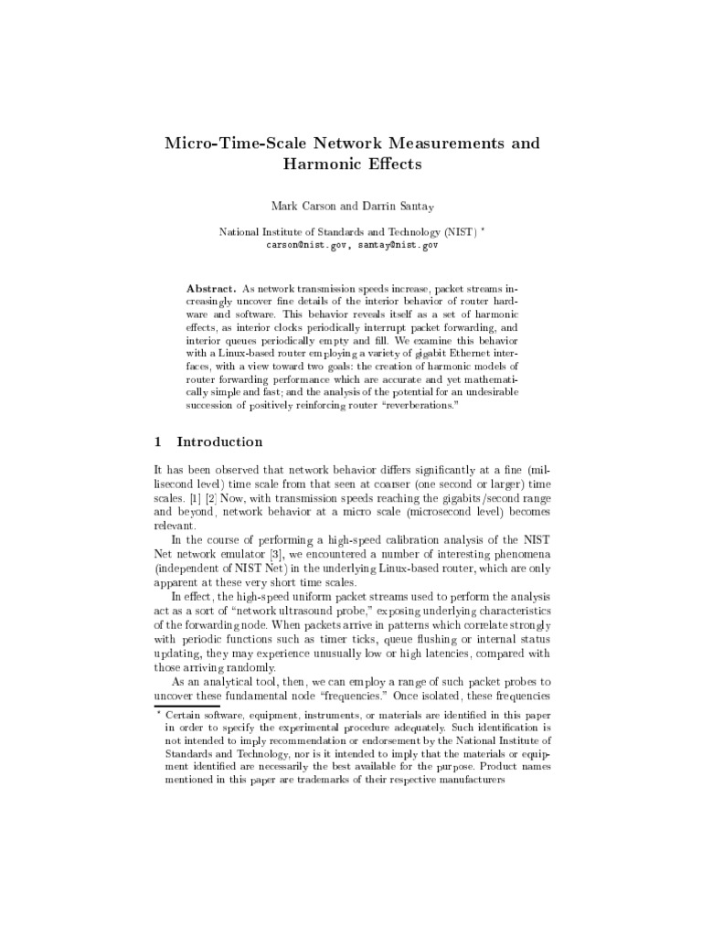 Micro Time-Scale Network Measurements and Harmonic Effects | PDF