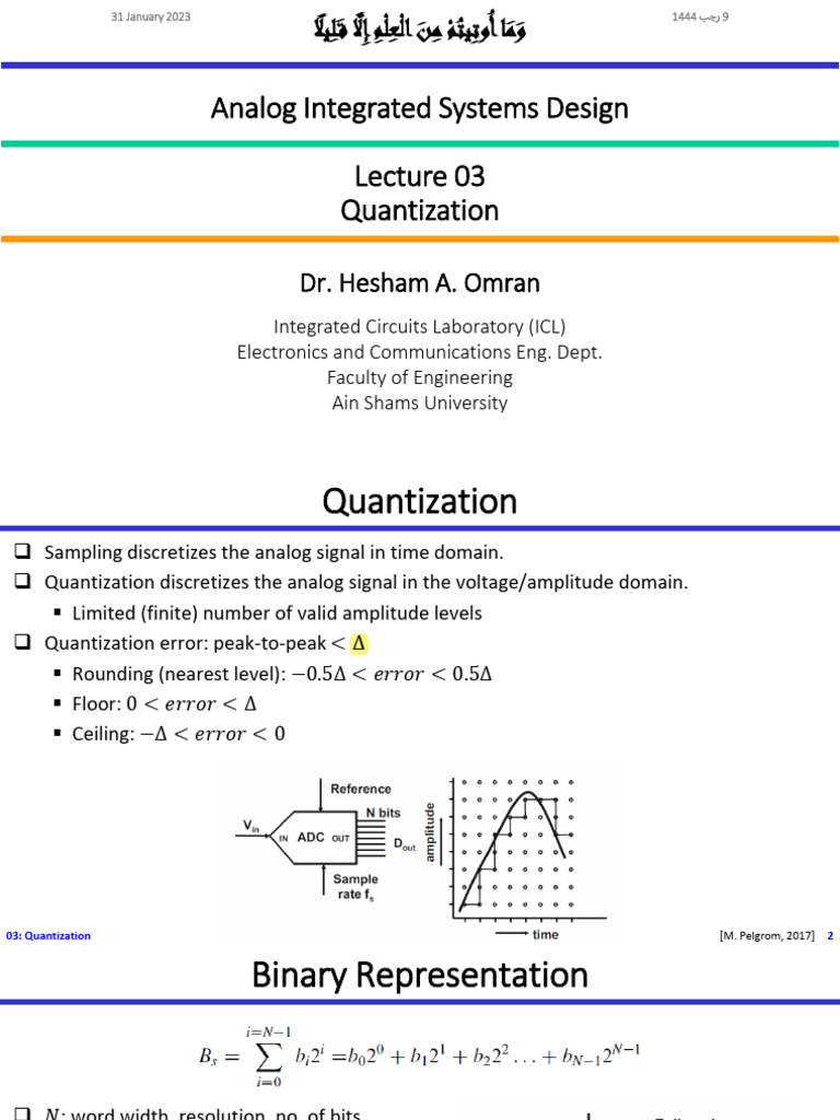 Asys Lec 03 Quantization v01 | PDF
