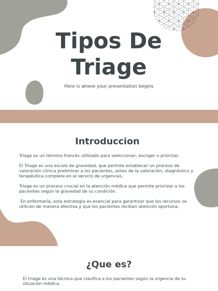 Guía Completa sobre Tipos de Triage | PDF | Self-Improvement | Science ...