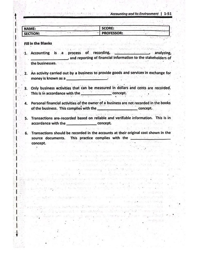 Basic Accounting Questions | PDF