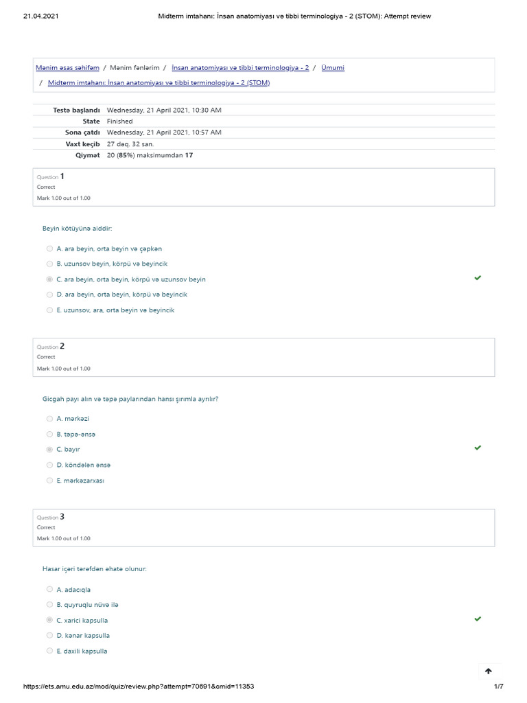 Anat Midterm 2 | PDF