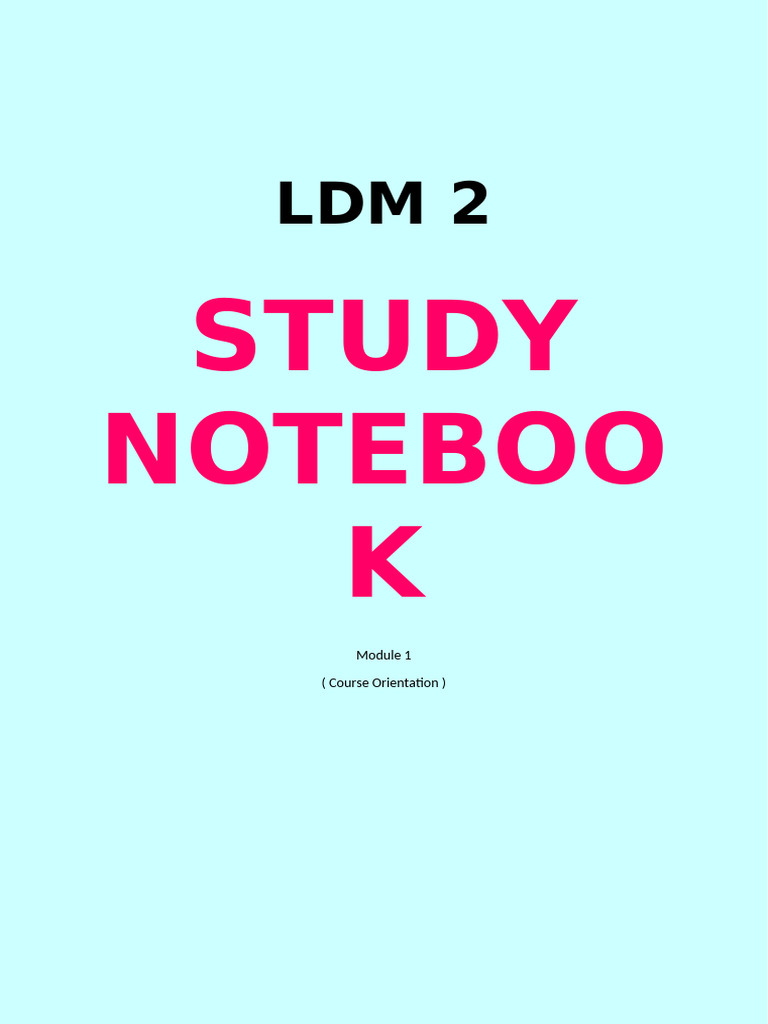STUDY NOTEBOOK | PDF