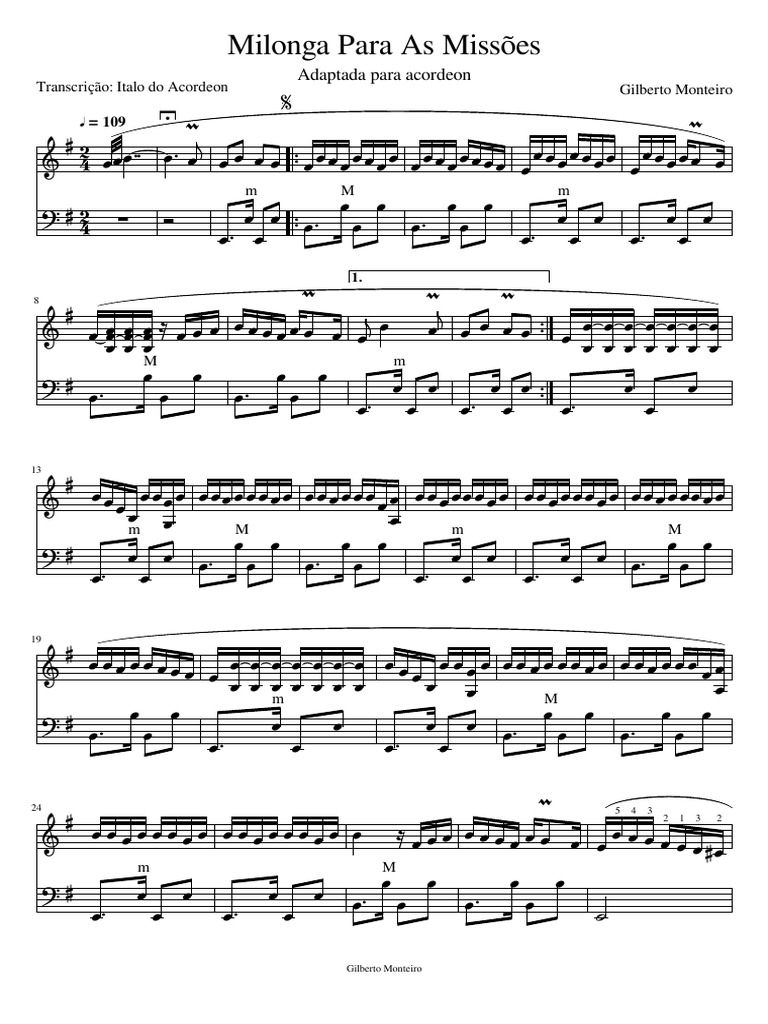 Milonga Para Acordeonistas | PDF