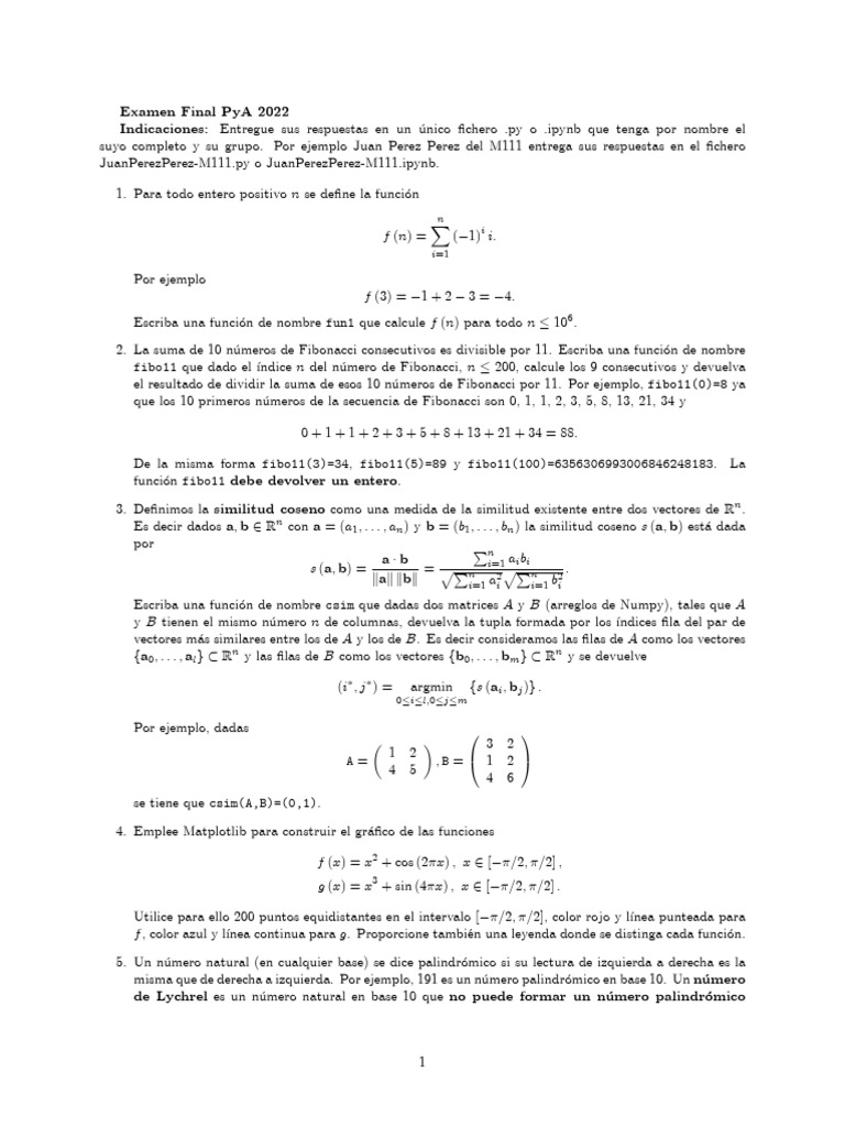 ExamenFinal 2022 | PDF