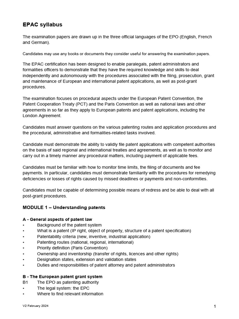 EPAC Syllabus V2 2024 EN | PDF EPAC Syllabus V2 2024 EN | PDF