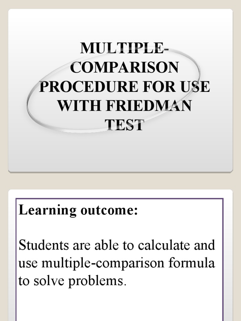 Multiple Comparisons (Only Computing All Treatments With A Control ...