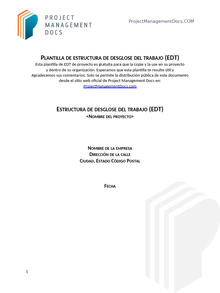 Plantilla de Estructura de Desglose Del Trabajo | PDF