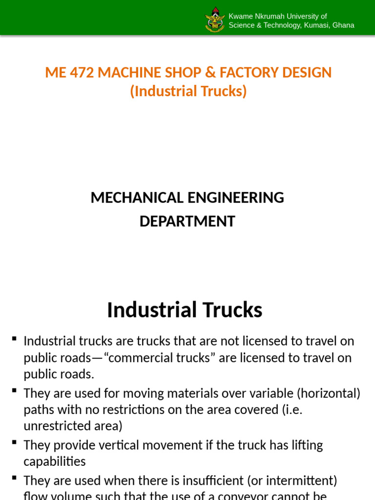 Unit 4 Industrial Trucks | PDF