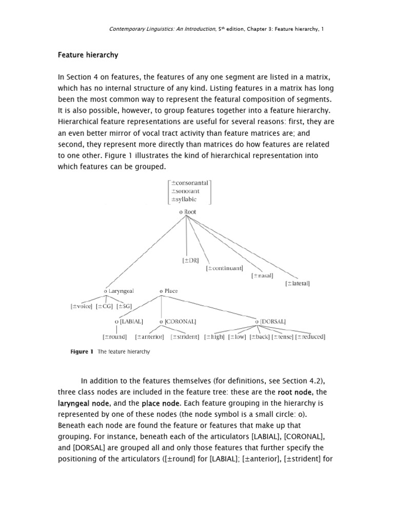 Chapter 3 - Feature Hierarchy | PDF
