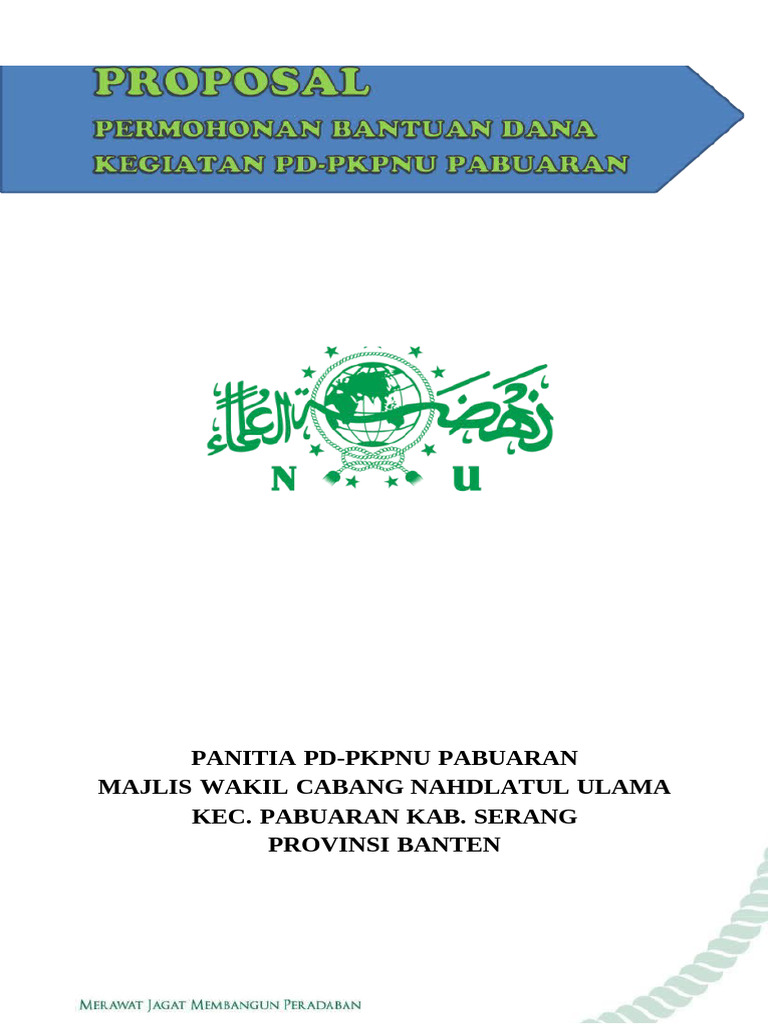 Proposal Permohonan Bantuan Dana Kegiatan PD - Pkpnu | PDF